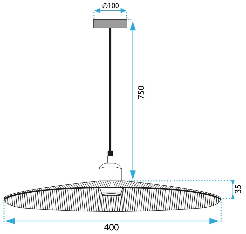 Toolight Toolight, stropní svítidlo 1xE27 APP1311-1CP, hnědá, OSW-00946