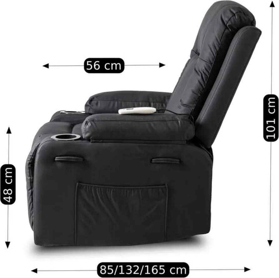 Masážní křeslo Limun 2, černá