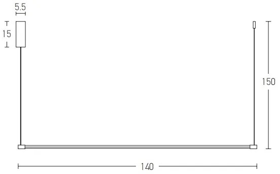 Zambelis 20119 - LED Lustr na lanku LED/20W/230V černá