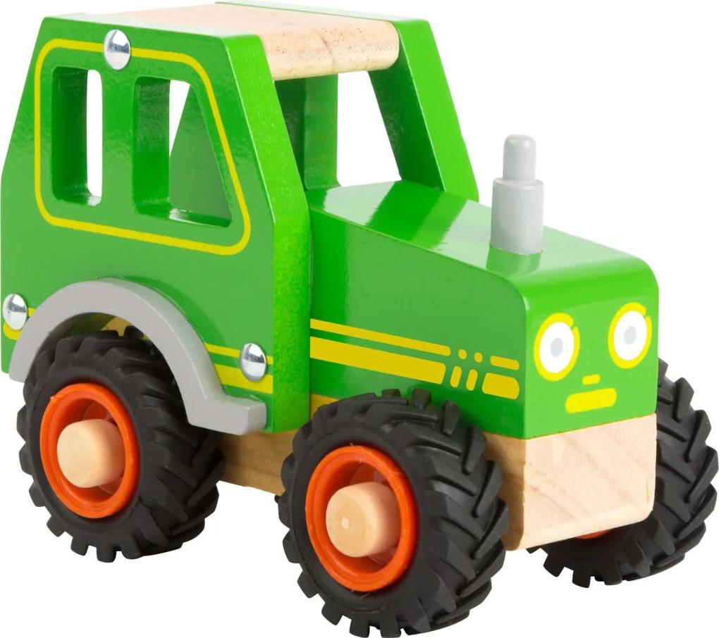 Dřevěný traktor LIBERO zelený