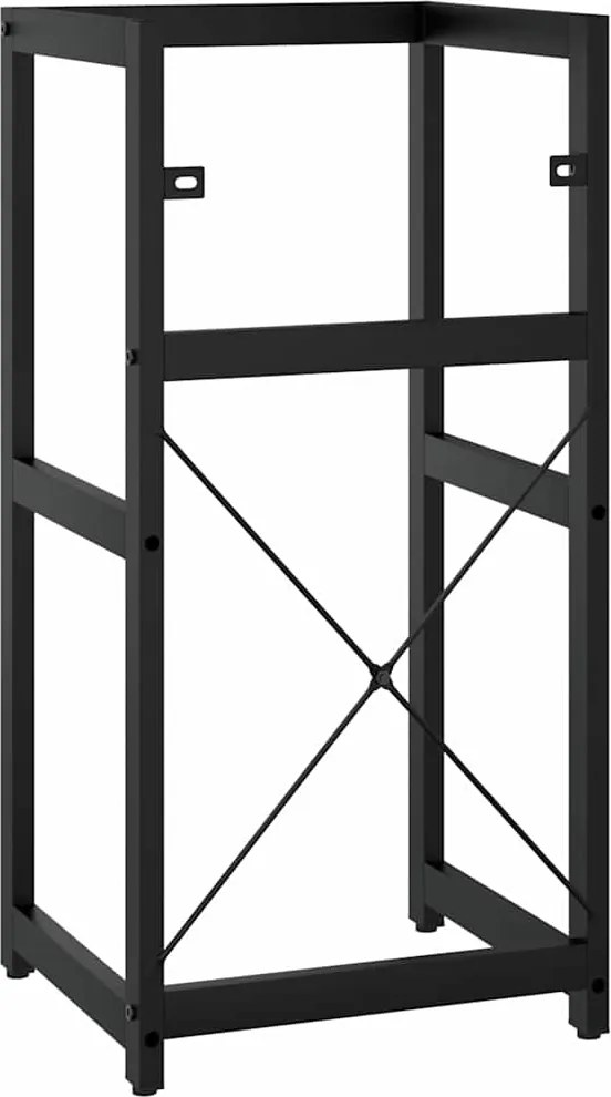 Koupelnový regál pod umyvadlo černý 40 x 38 x 83 cm železo 338499