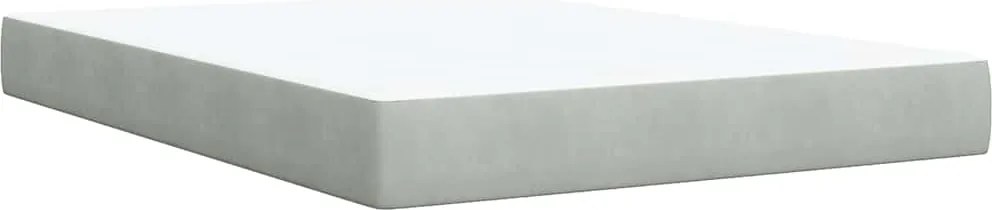Box spring postel s matrací světle šedá 140x200 cm samet 3287752