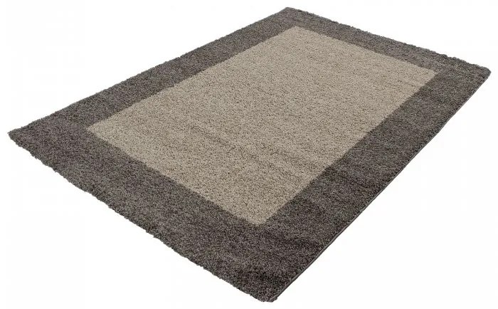 Vopi | Kusový koberec Life Shaggy 1503 taupe - Kulatý průměr 120 cm