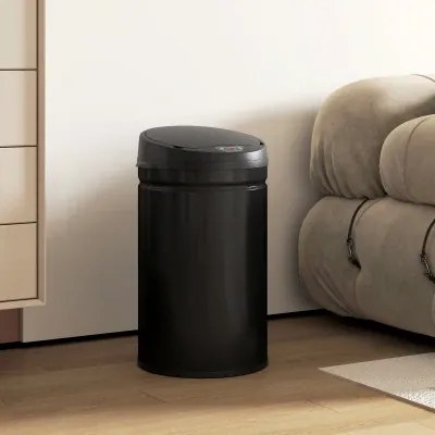 HOMCOM senzorový odpadkový koš o objemu 30 litrů s funkcí jemného zavírání, bezdotykový odpadkový koš z nerezové oceli pro hygienické kuchyně 851-048…