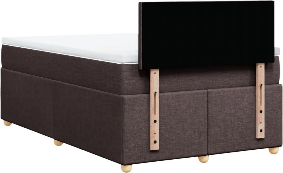 Box spring postel s matrací tmavě hnědá 120x200 cm textil 3286643