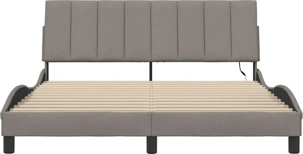 Rám postele bez matrace Hanko taupe 160 x 200 cm textil 3310472