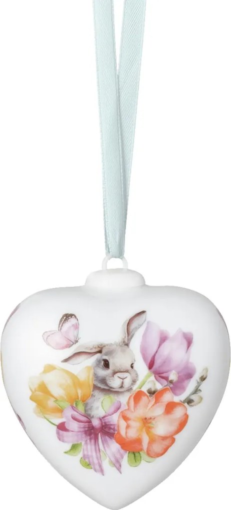 Rosenthal Porcelánová závěsná dekorace srdce "Zajíček s tulipány", 7 cm 02256-724082-27841