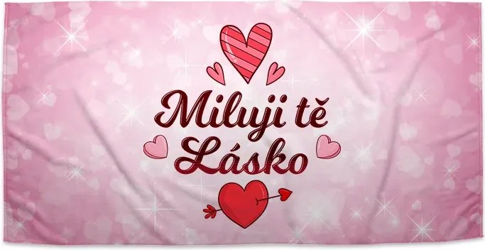Sablio Ručník Miluji tě, lásko - 30x50 cm