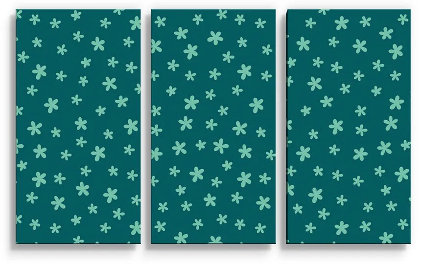 Sablio Obraz - 3-dílný Zelené hvězdy - 120x80 cm