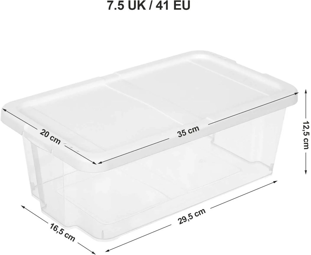 SONGMICS Univerzální transparentní stohovatelný úložný box 12 ks