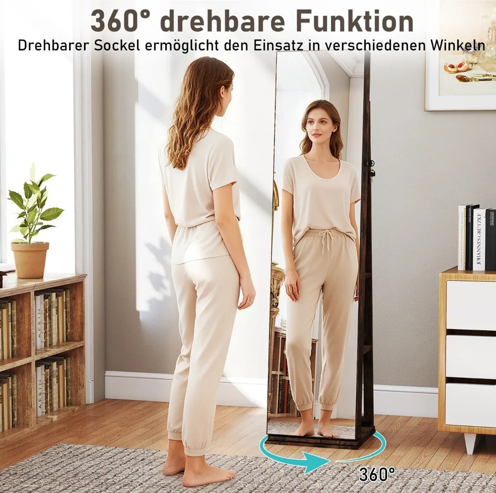 Costway 360° Otočná skříňka na šperky Volně stojící organizér