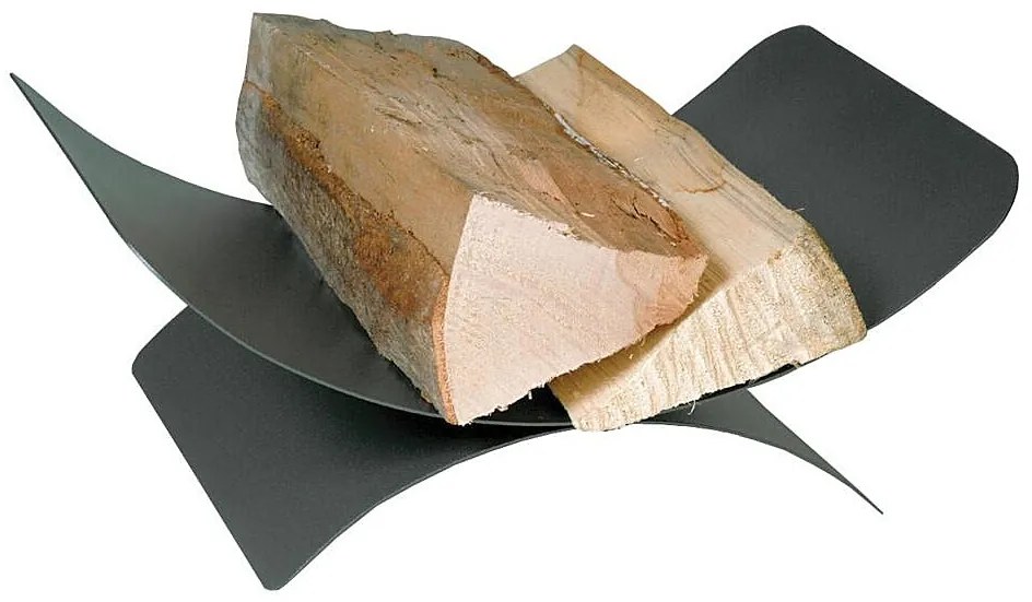 Koš na dřevo Lienbacher se soklem, nerez + černý sokl