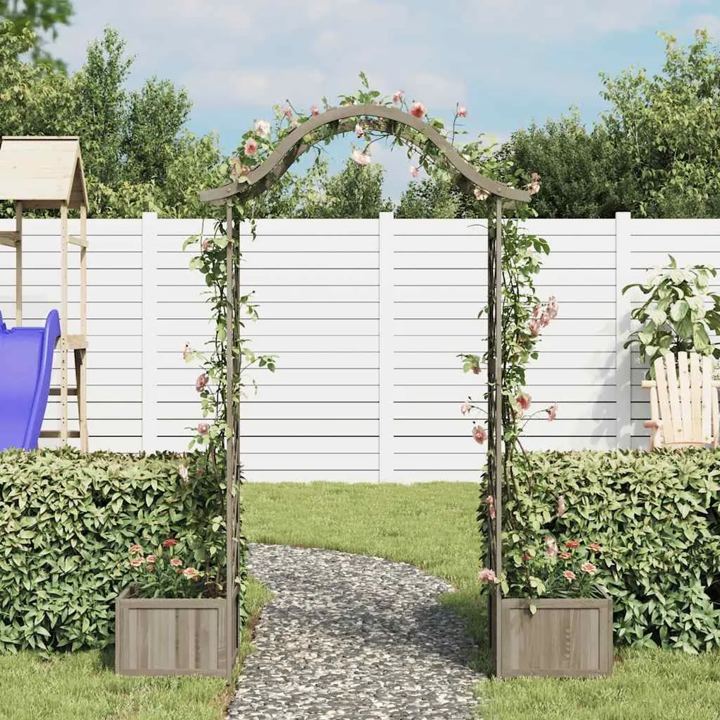 vidaXL Zahradní pergola s truhlíky masivní jedle [316388] Barva: Hnědá