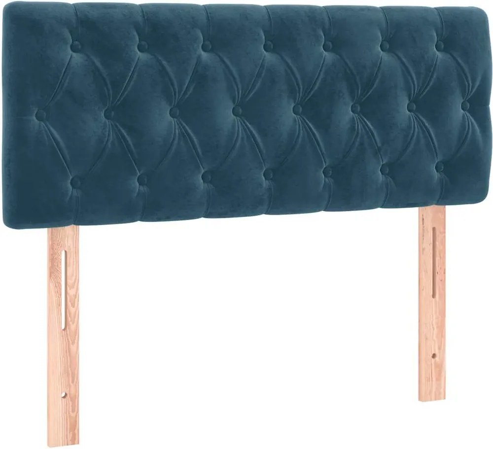 Box spring postel s matrací tmavě modrá 120 x 200 cm samet 3141477