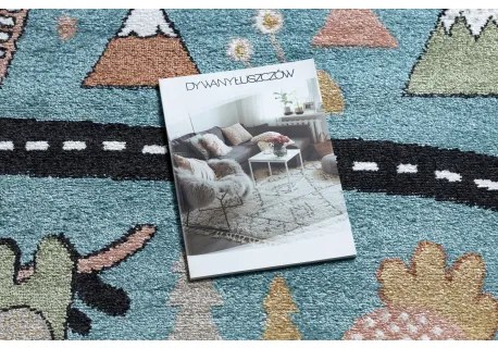 Dywany Luszczow Dětský kusový koberec FUN Route, ulice, zvířata modrá Rozměr koberce: 200 x 290 cm