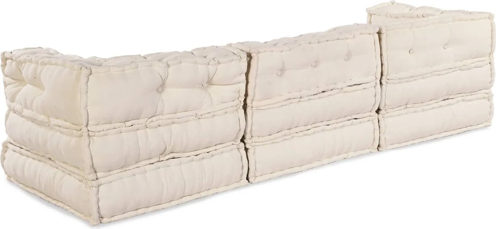 Modulová pohovka Textil Krémová 210 x 70 x 56 cm 3315062