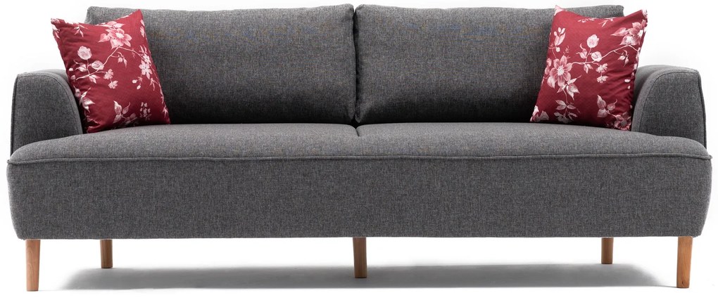 Hanah Home Pohovka FELIX tmavě šedá 230 cm 825BLC1379