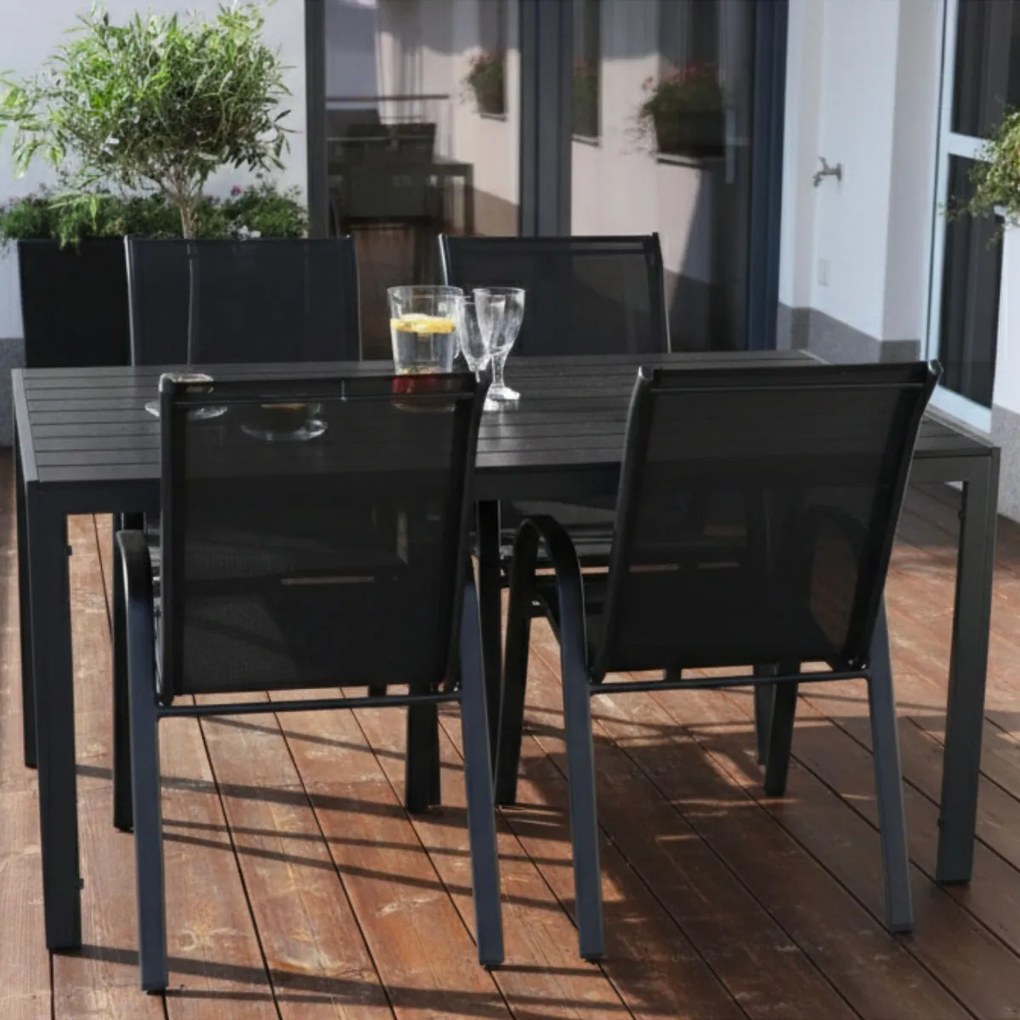 Vikio Venkovní zahradní set 140x80 pro 4 osoby DK302-140 antracit