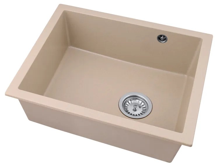 Gamma Decor 5040, 1-komorový granitový dřez 560x460x180 mm, béžová, GMA-ZLE000083