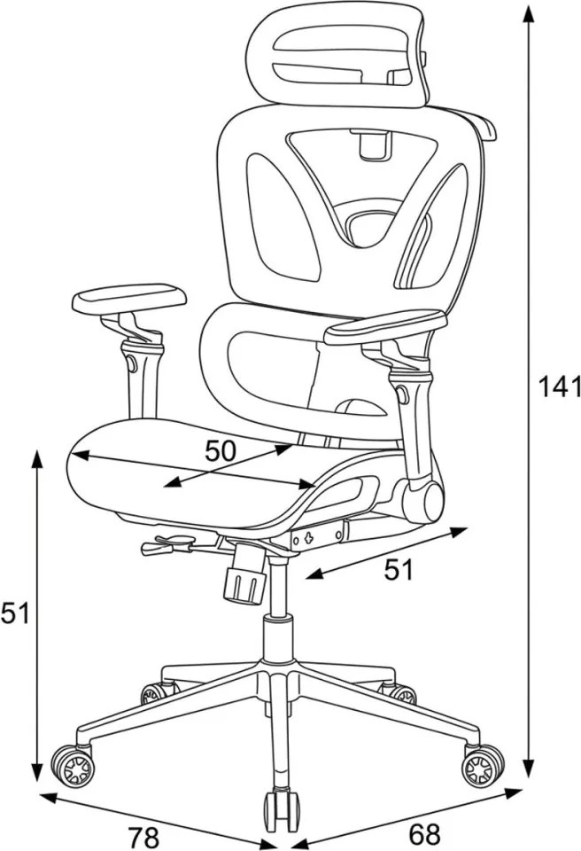 Kancelářská židle, synchronní mechanismus, černá síťovina, KA-B2361 BK – Barva (vyberte): černá (78 x 68) cm černá