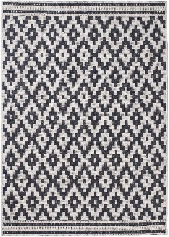 Černý koberec Think Rugs Cottage, 160 x 220 cm