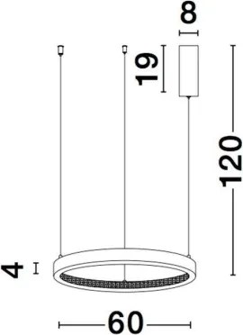 Závěsné LED svítidlo NOVA LUCE PRESTON 35W 3000K 9865160