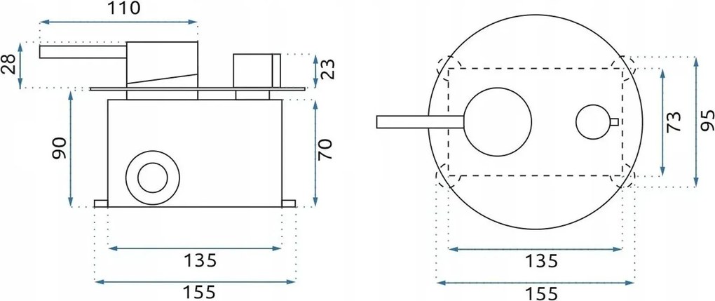 Rea Lungo Grip, podomítková sprchová souprava + BOX montážní systém, grafitová, REA-P8958