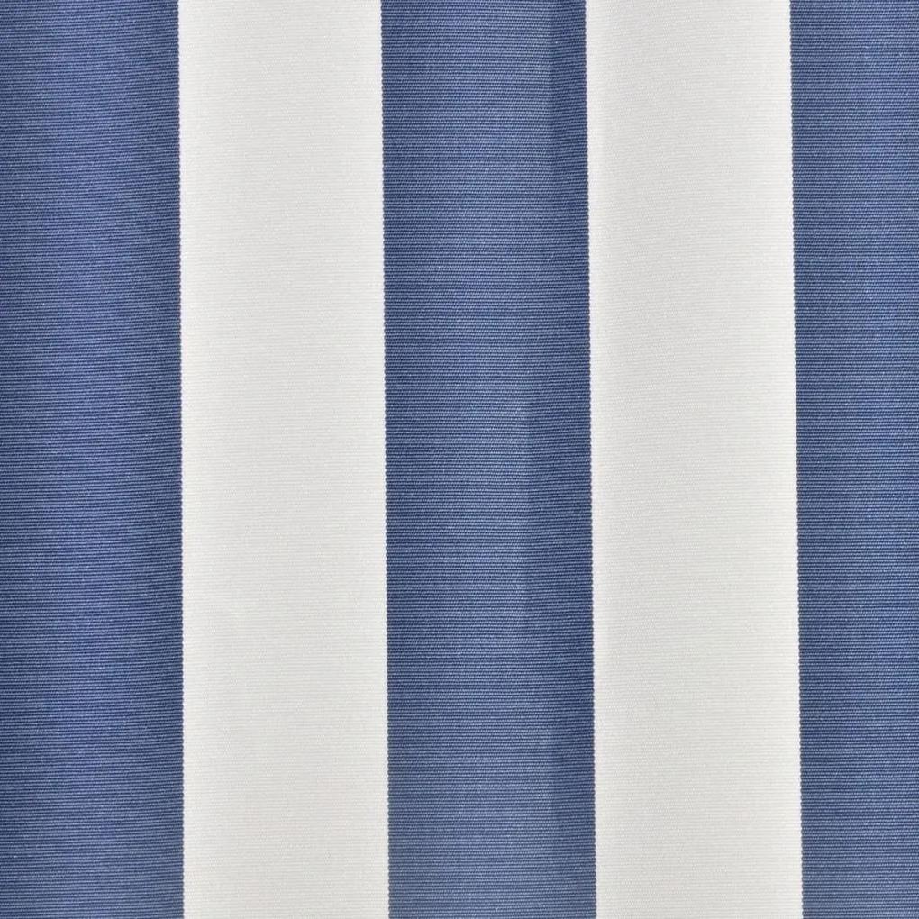 Plachta na markýzu modro-bílá 450 x 300 cm plátěná,  143700