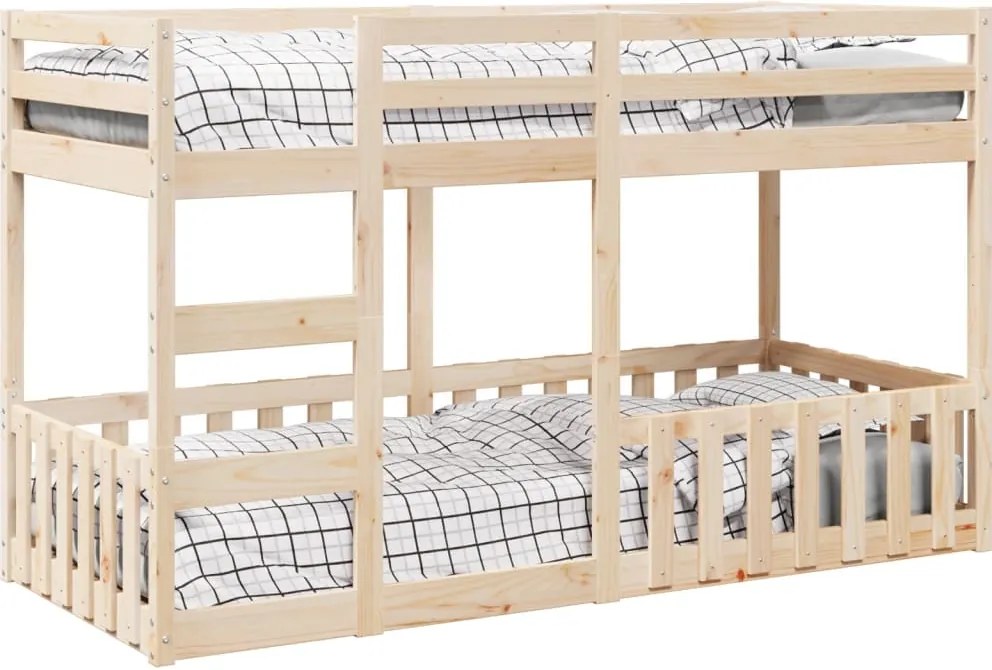 Patrová postel 80 x 200 cm masivní borové dřevo 3308586