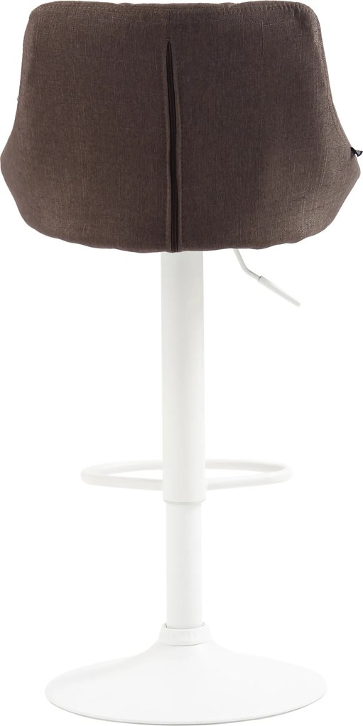 Barová židle Lazio látka bílá konstrukce – taupe