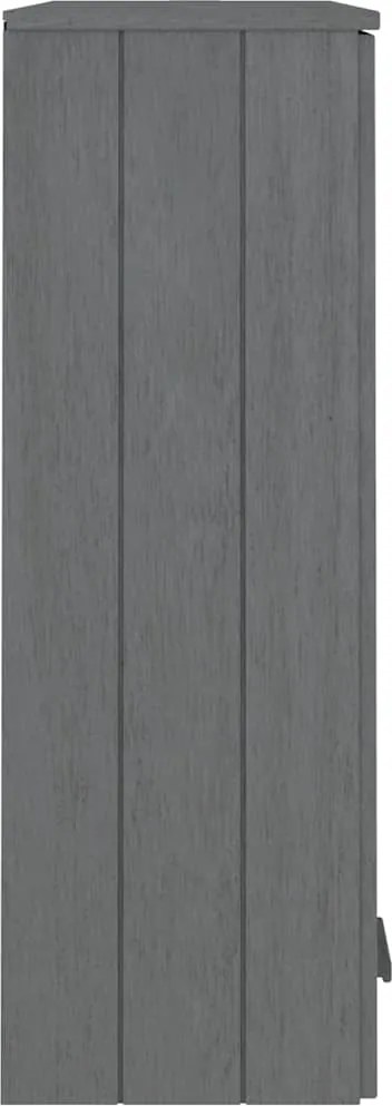 Nástavec na komodu HAMAR tmavě šedý 85 x 35 x 100 cm borovice 340506