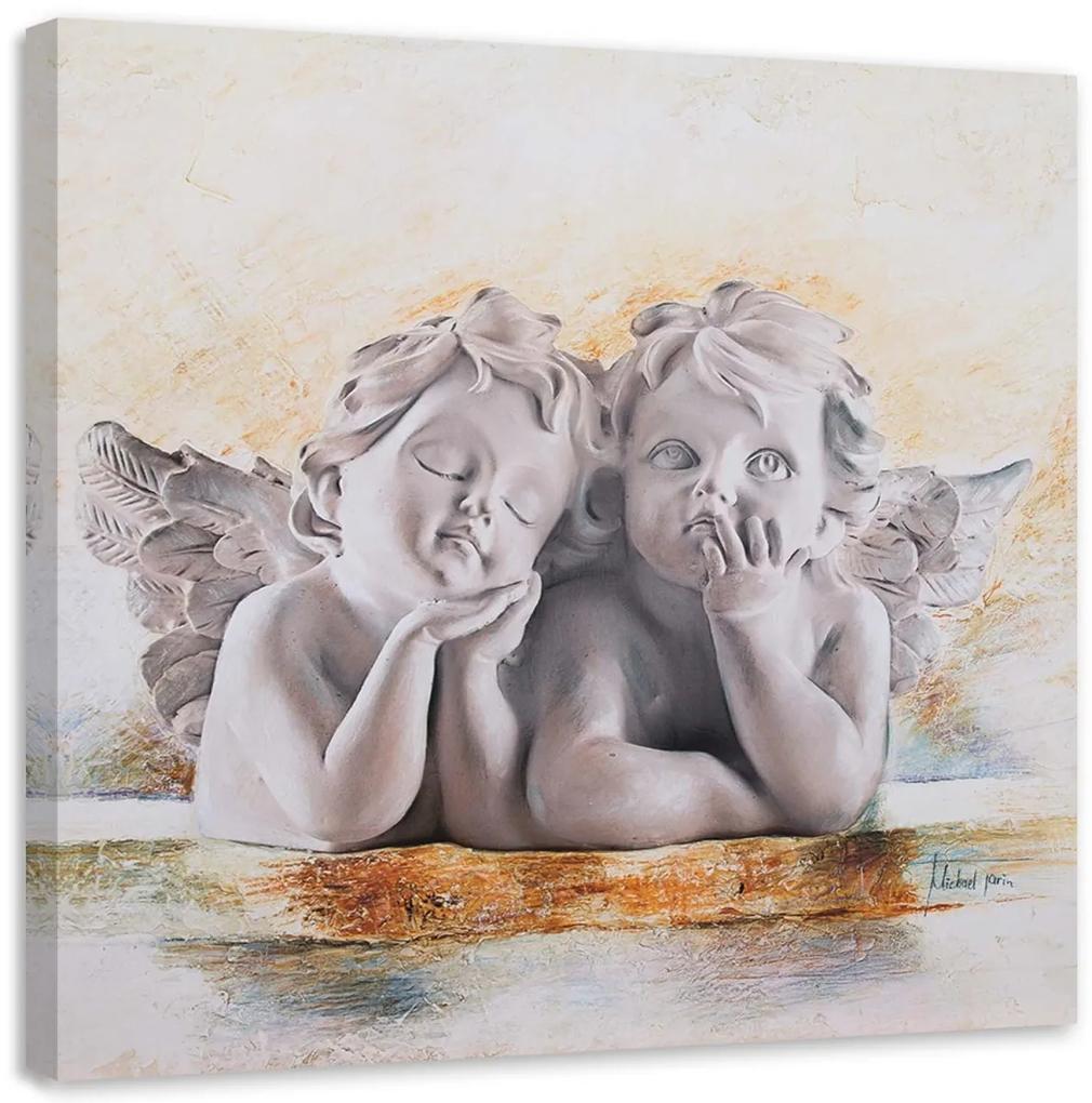Obraz na plátně Socha anděla - 30x30 cm