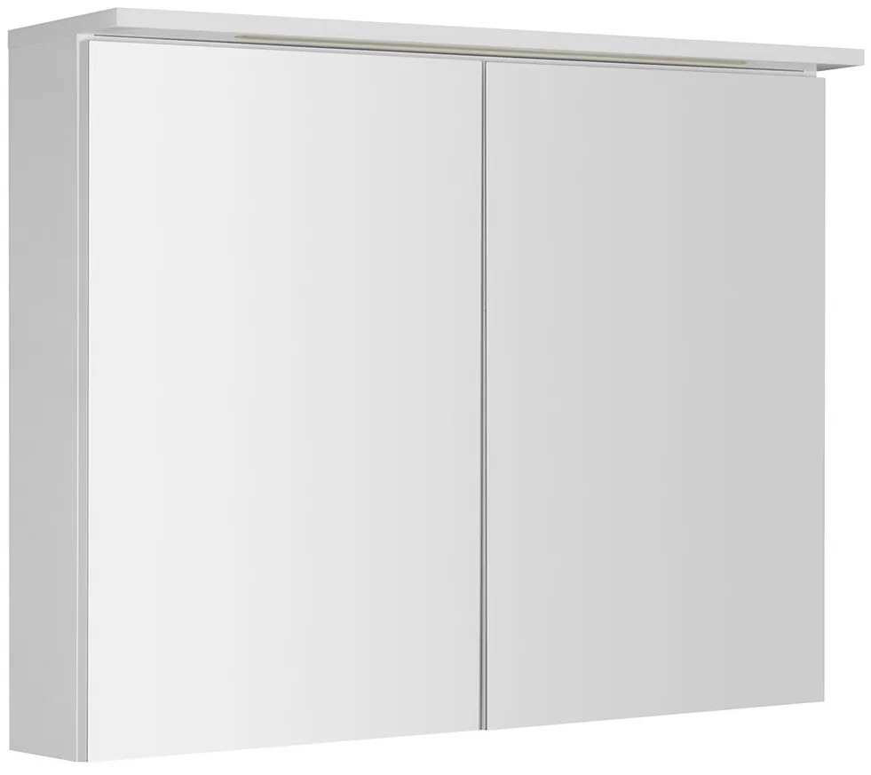 Aqualine Aqualine, KAWA STRIP Galerka s LED osvětlením 90x70x22cm, bílá, WGL90S