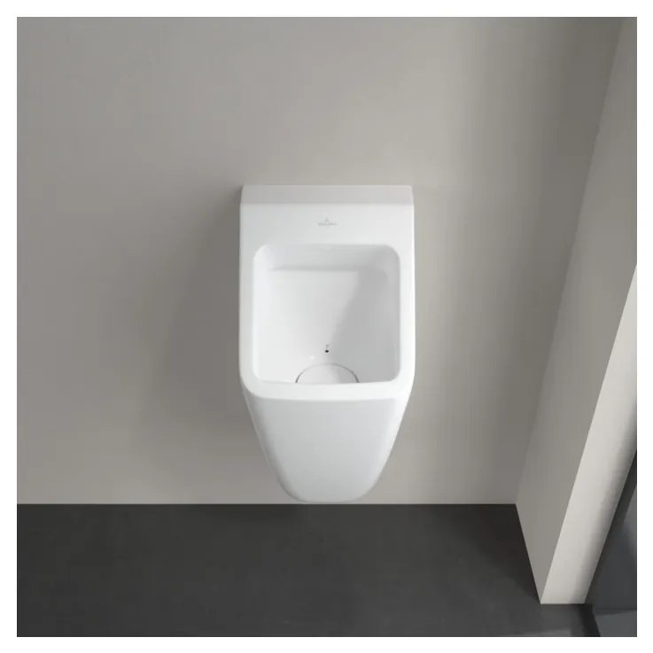 Villeroy & Boch Villeroy Boch ARCHITECTURA - Odsávací pisoár s cílovým objektem, 325x355 mm, přívod vody skrytý, bílá alpin 55870501