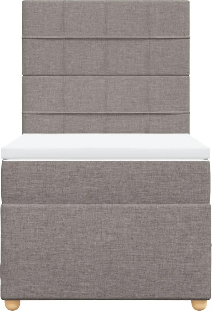 Box spring postel s matrací taupe 80x200 cm textil 3293411