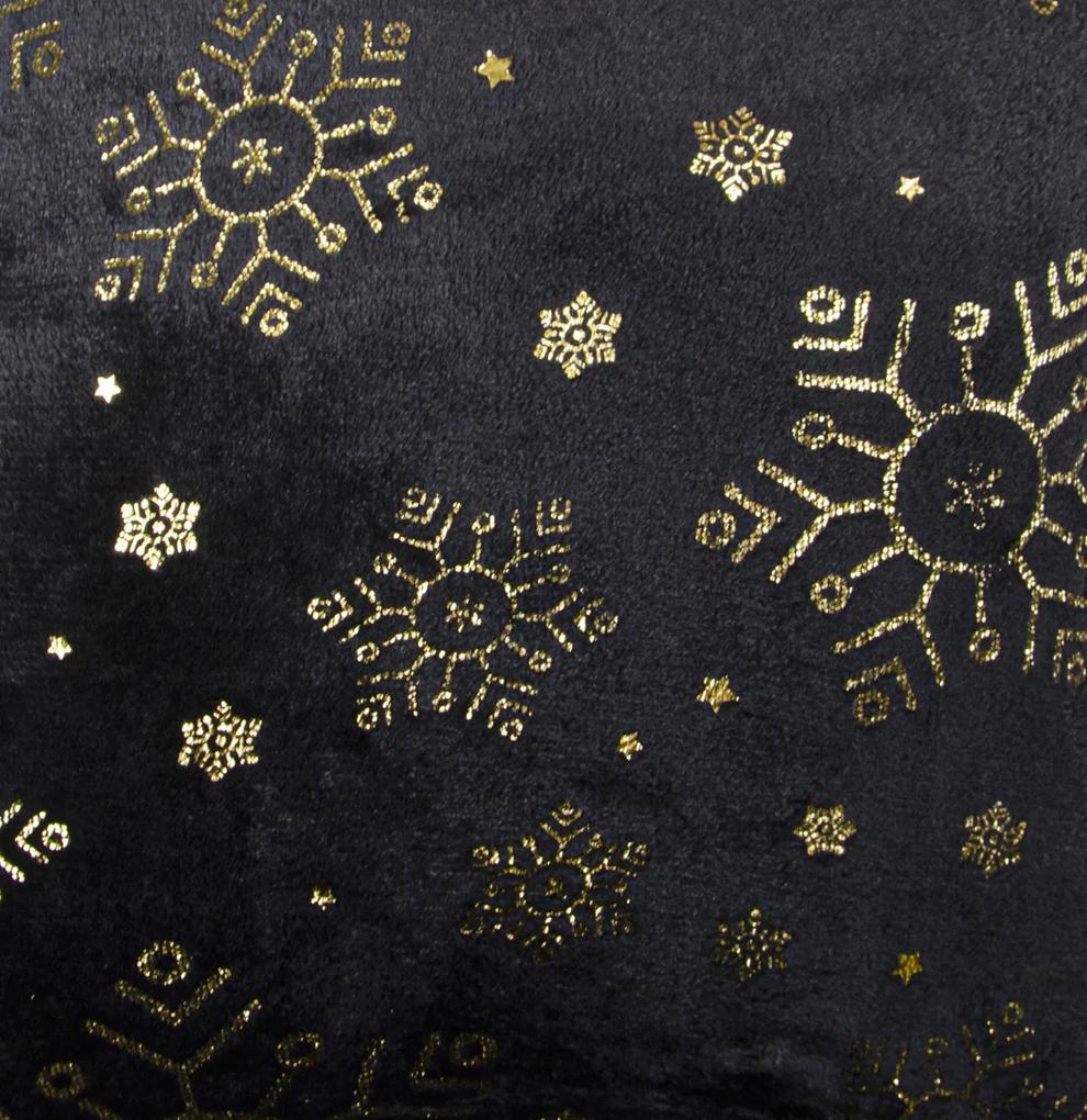 Vánoční deka z mikrovlákna SHIMMER černá 130x170 cm