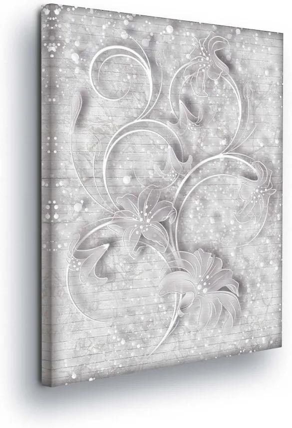 GLIX Obraz na plátně - Perlový Podklad s Bílými Květy 100x75 cm
