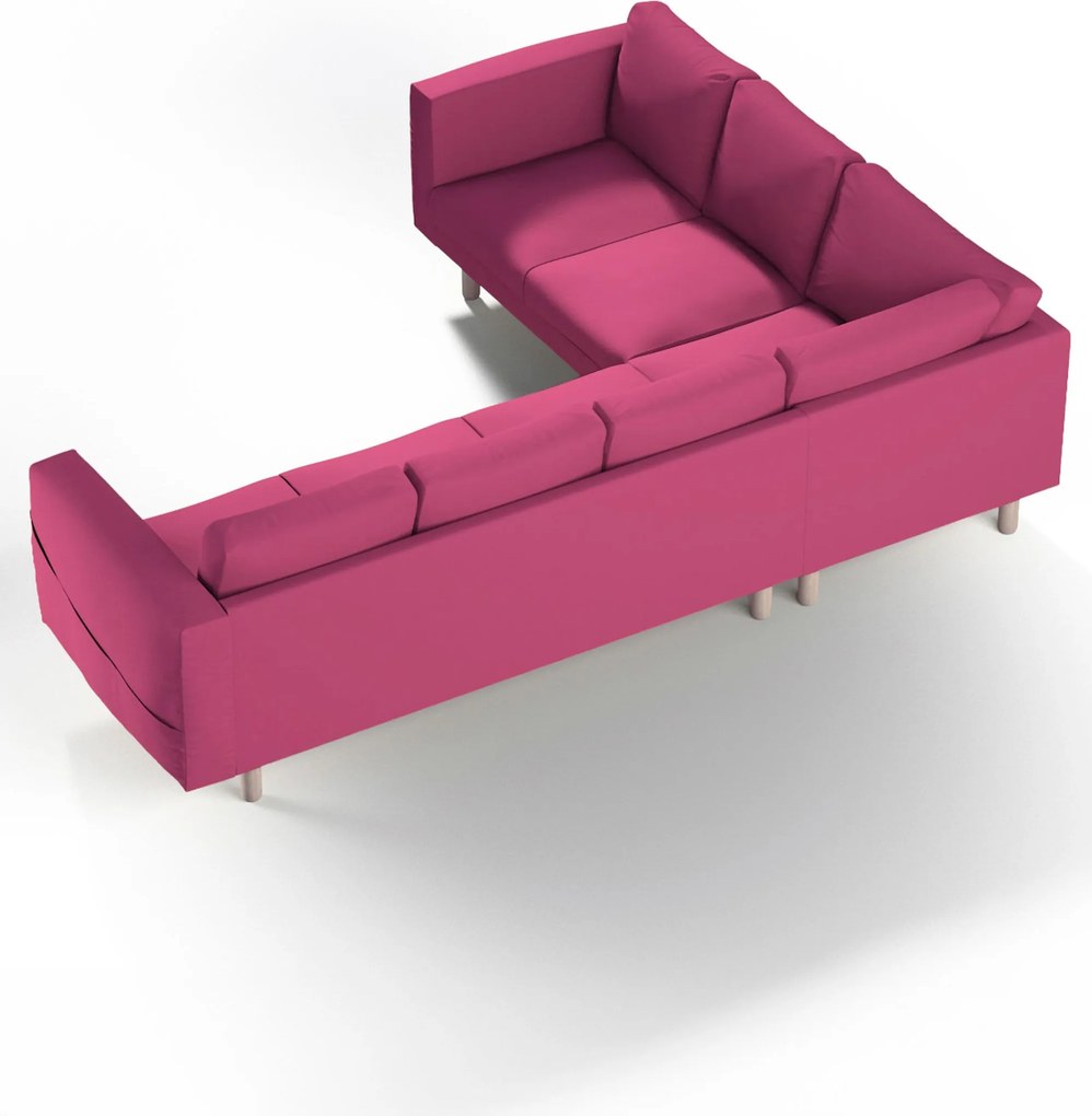 Potah na pohovku IKEA Norsborg rohová 5-místná barva růžová látka pletený vzor