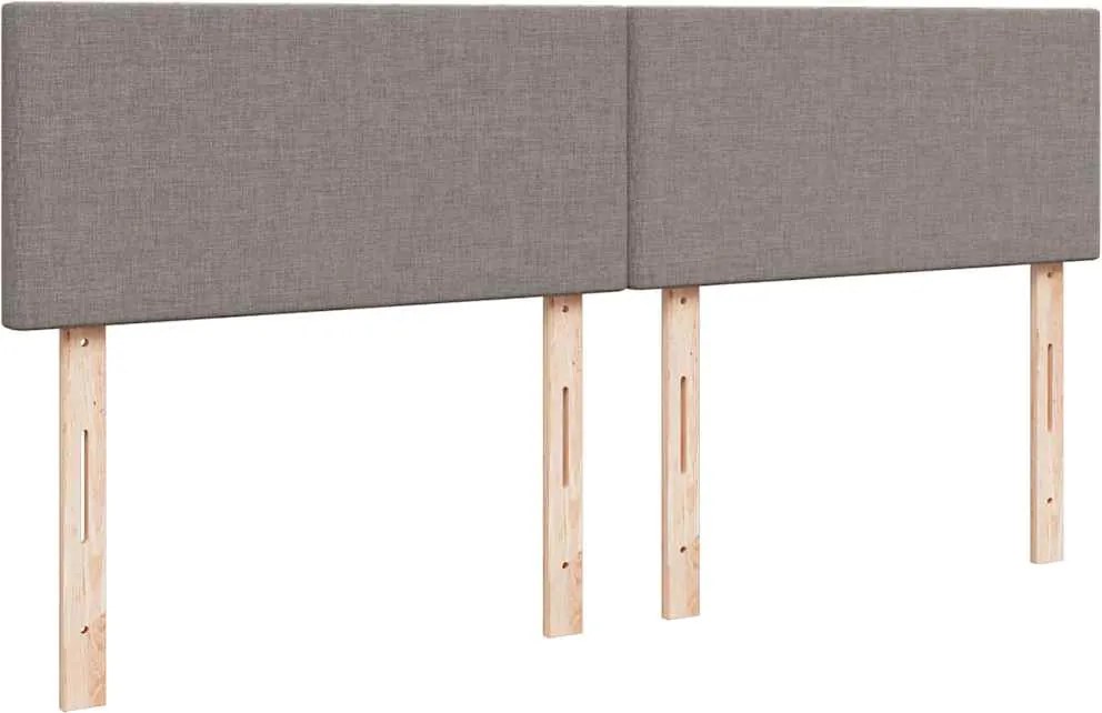 Box spring postel s matrací taupe 200x200 cm textil 3287560