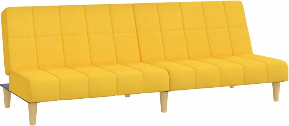 vidaXL 2místná rozkládací pohovka žlutá textil