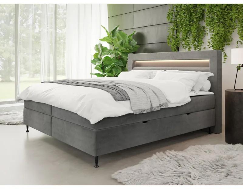 Kontinentální postel s osvětlením Eurybia, Rozměr postele: 160 x 200 cm, Potah: Fresh 11