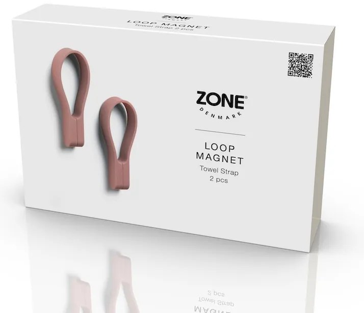 Zone Denmark Magnetické poutko na ručníky (sada 2ks) Peach Red