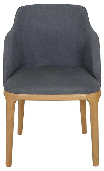 Drewmax Jídelní židle kt188 masiv buk buk přírodní   tmavě šedá