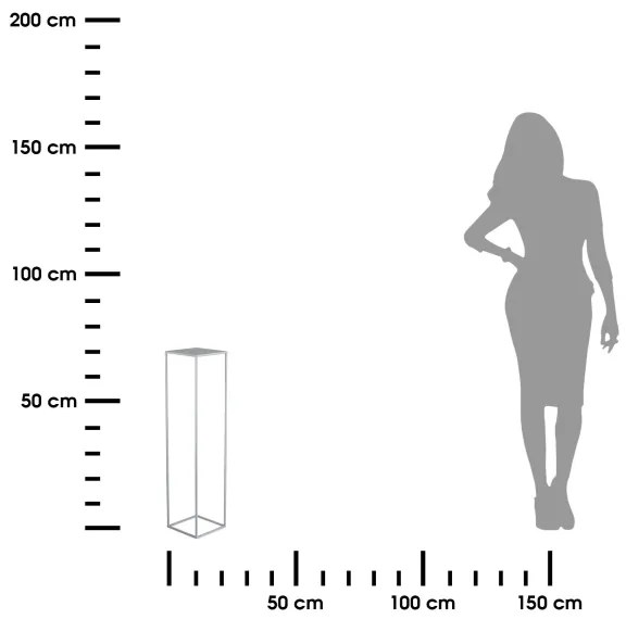 Stojan na květiny 70x24 cm šedá