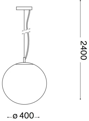 Ideal Lux - Lustr na lanku MAPA 1xE27/42W/230V pr. 40 cm zlatá/kouřová