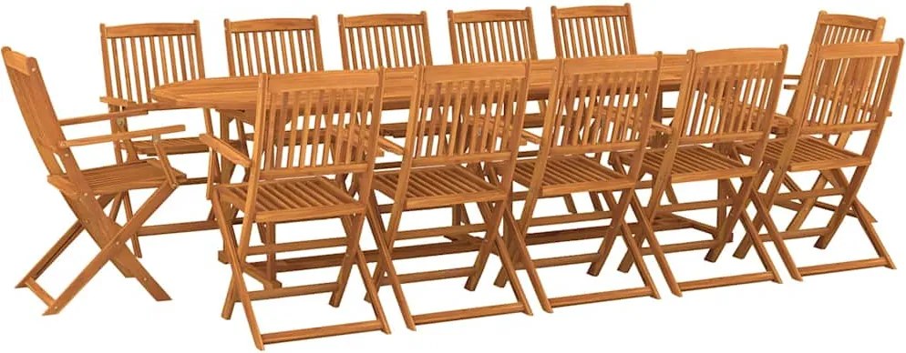 13dílný zahradní jídelní set 280x90x75cm masivní akáciové dřevo 3086979