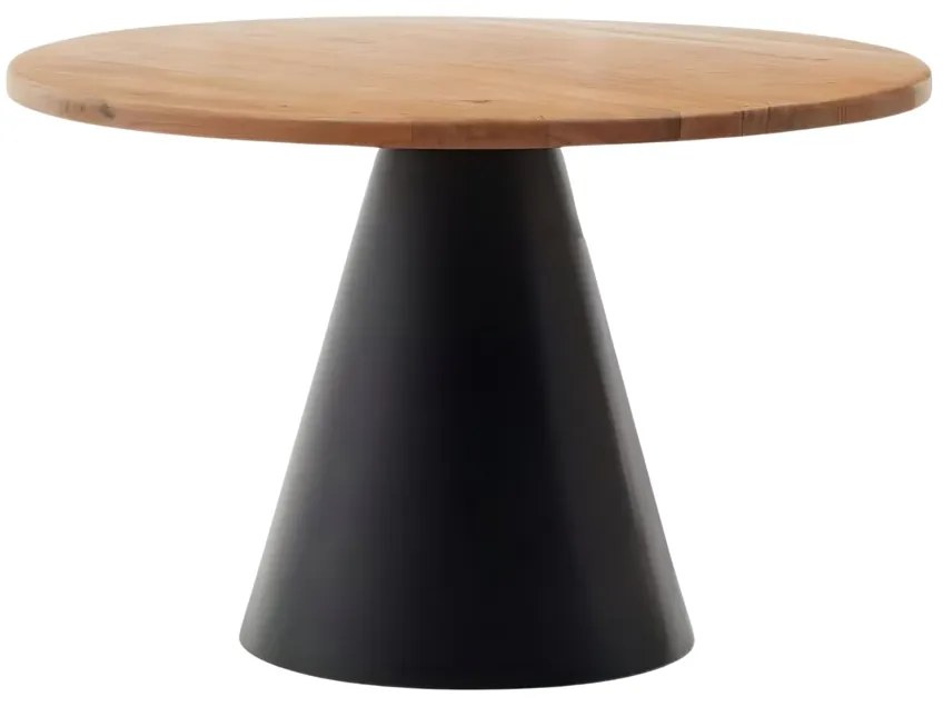 Dřevěný kulatý jídelní stůl Kave Home Wilshire 120 cm