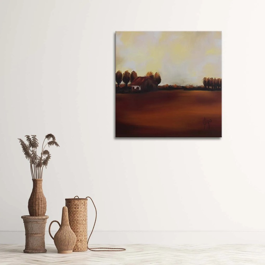 Gario Obraz na plátně Pohled na pole na venkově Rozměry: 30 x 30 cm