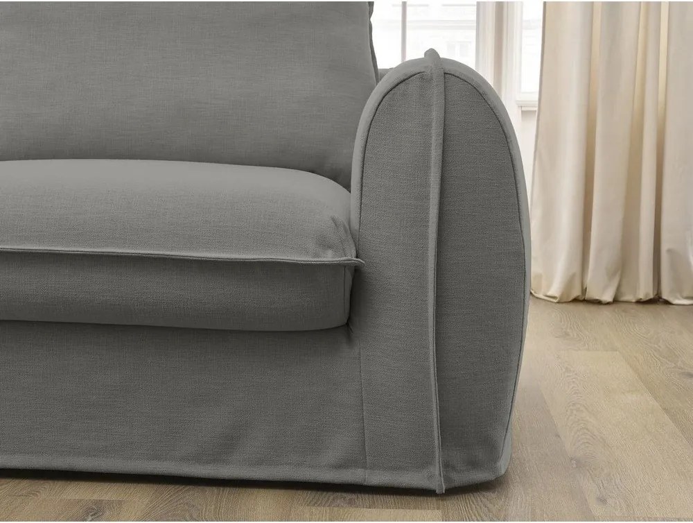 Tmavě šedá pohovka na každodenní spaní/rozkládací 216 cm Archimede – Bobochic Paris