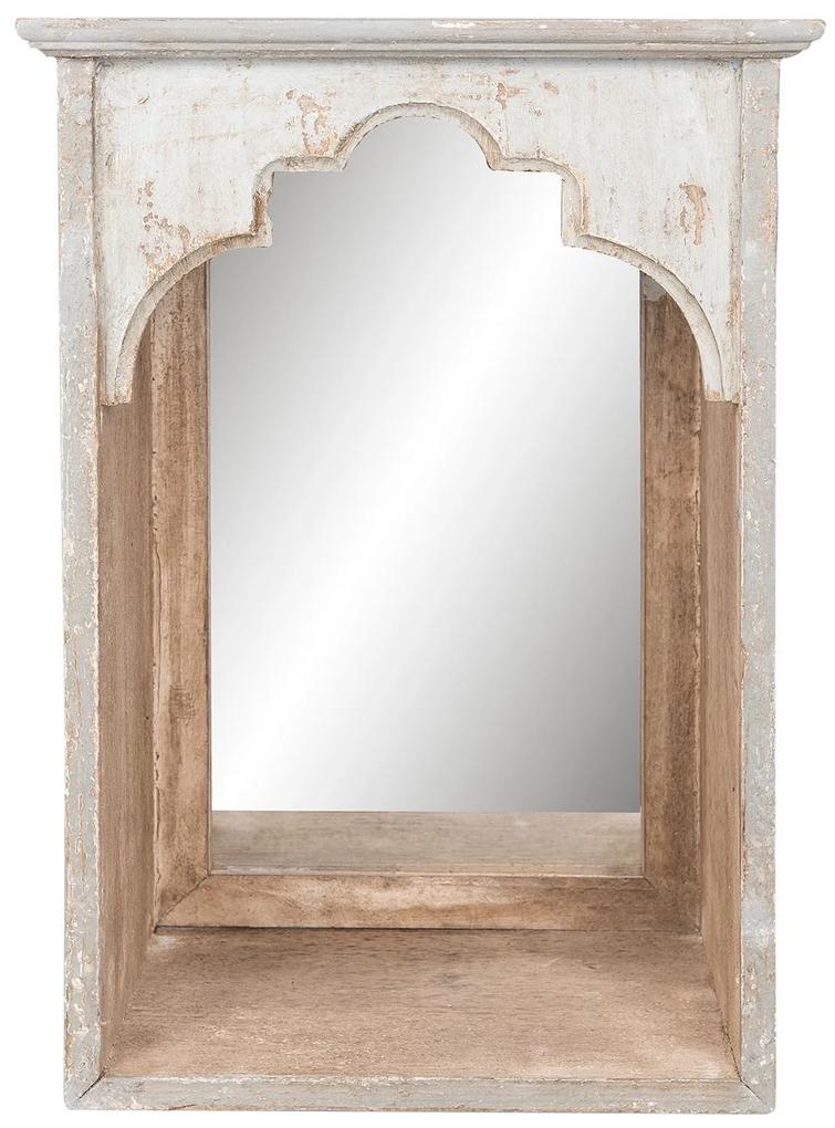 Zrcadlo zasazené v polici - 31*21*45 cm